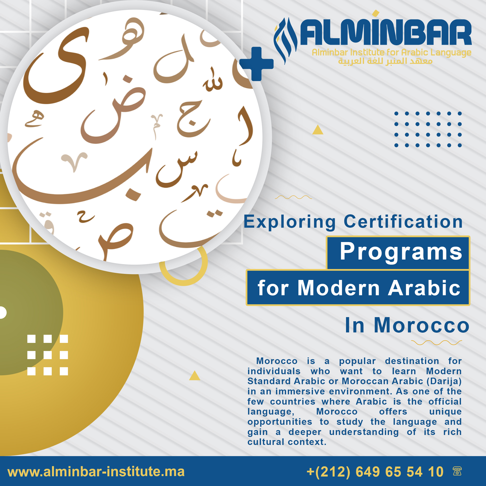 Exploring Certification Programs for Modern Arabic in Morocco - Al ...